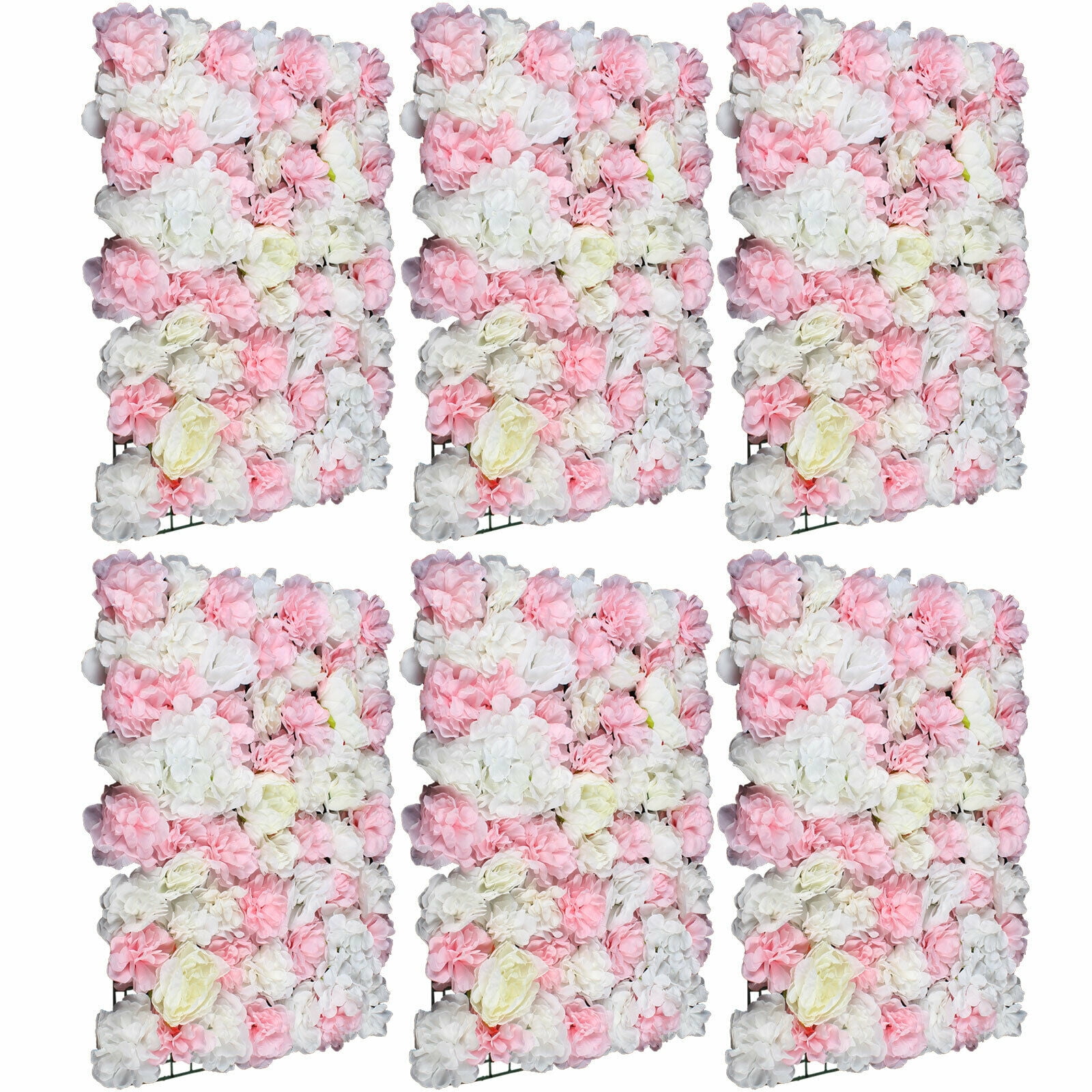 6* Artificial Flower Wall Hydrangea Panels Bouquet Wedding Party Room ...