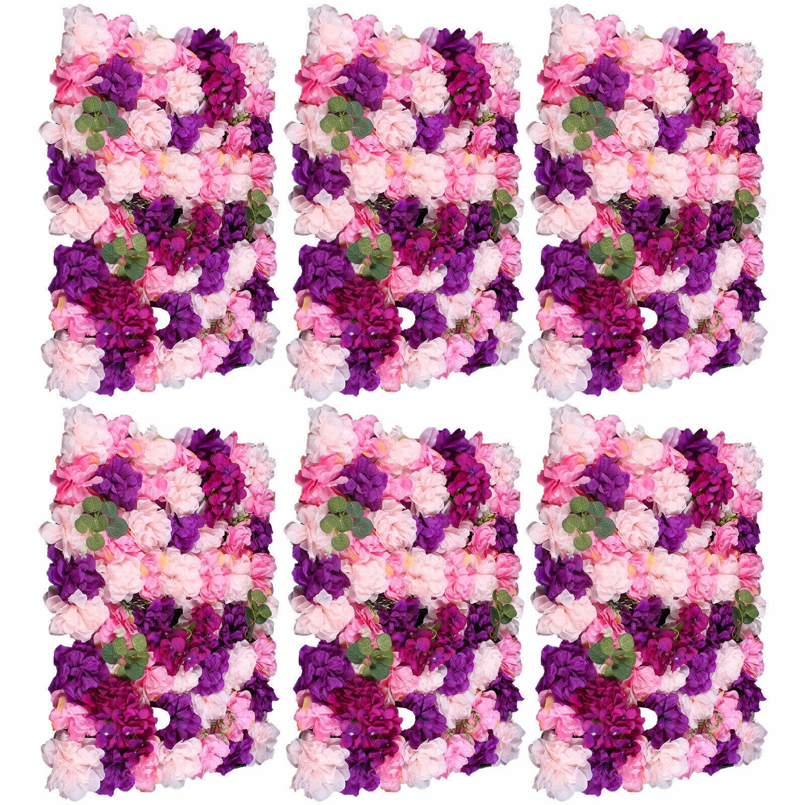 6*Artificial Flower Wall Panel Indoor/Outdoor Flower Wall Panel Wedding ...