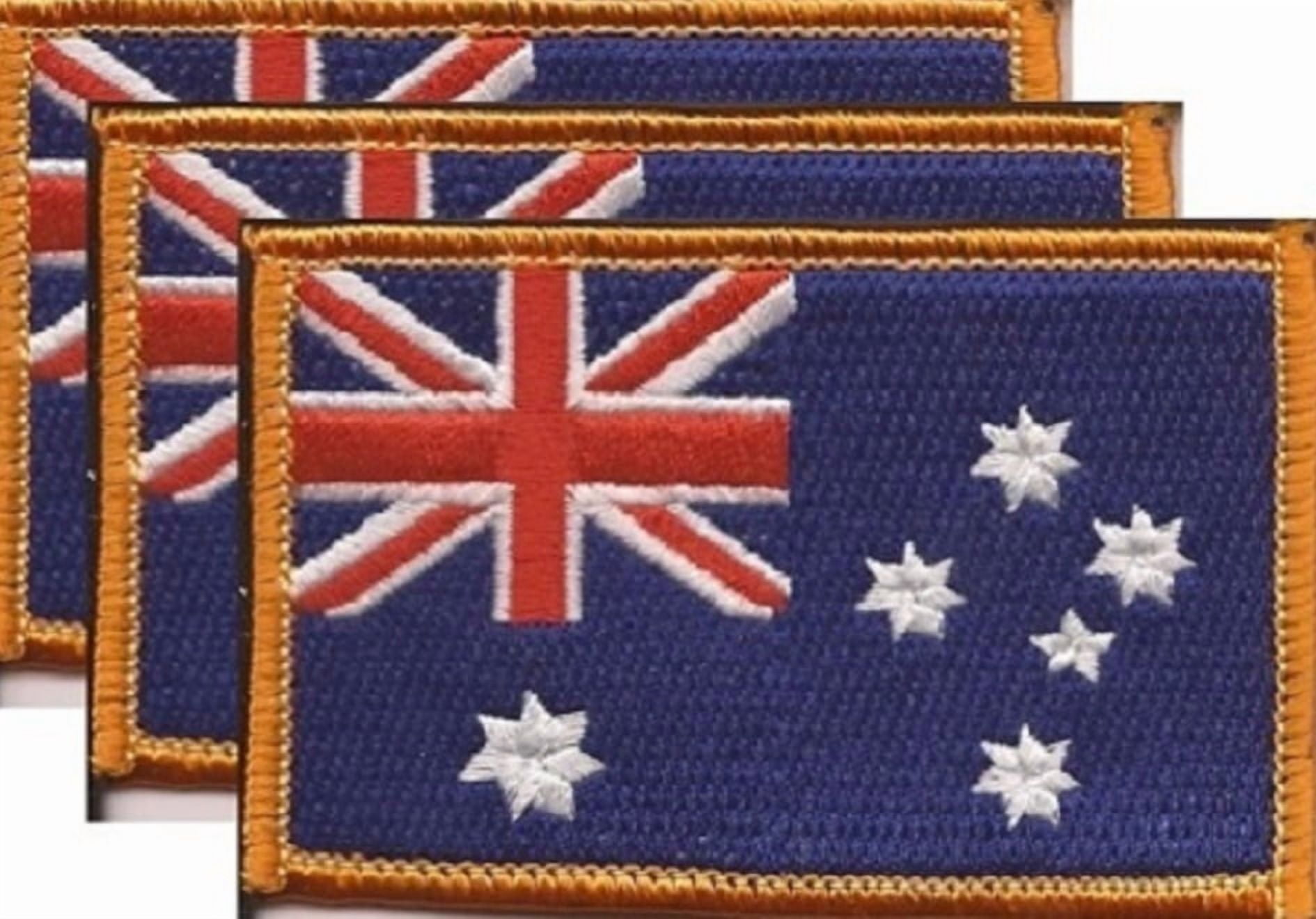 6 Australia Flag Patches, Embroidered Iron On or Sew On, Measures 3.50 ...