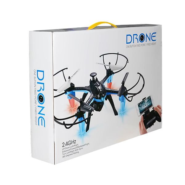 6 Axis Gyro Drone One Button Fixed Point Fixed Height 2.4GHz Black