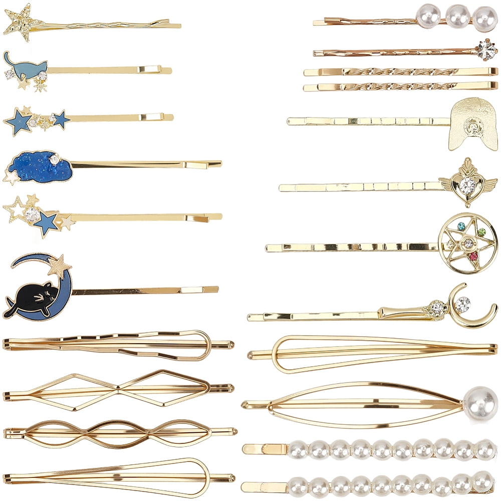 6 Bags 6 Styles Zinc Alloy Hair Bobby Pins Hair Accessories for Women ...
