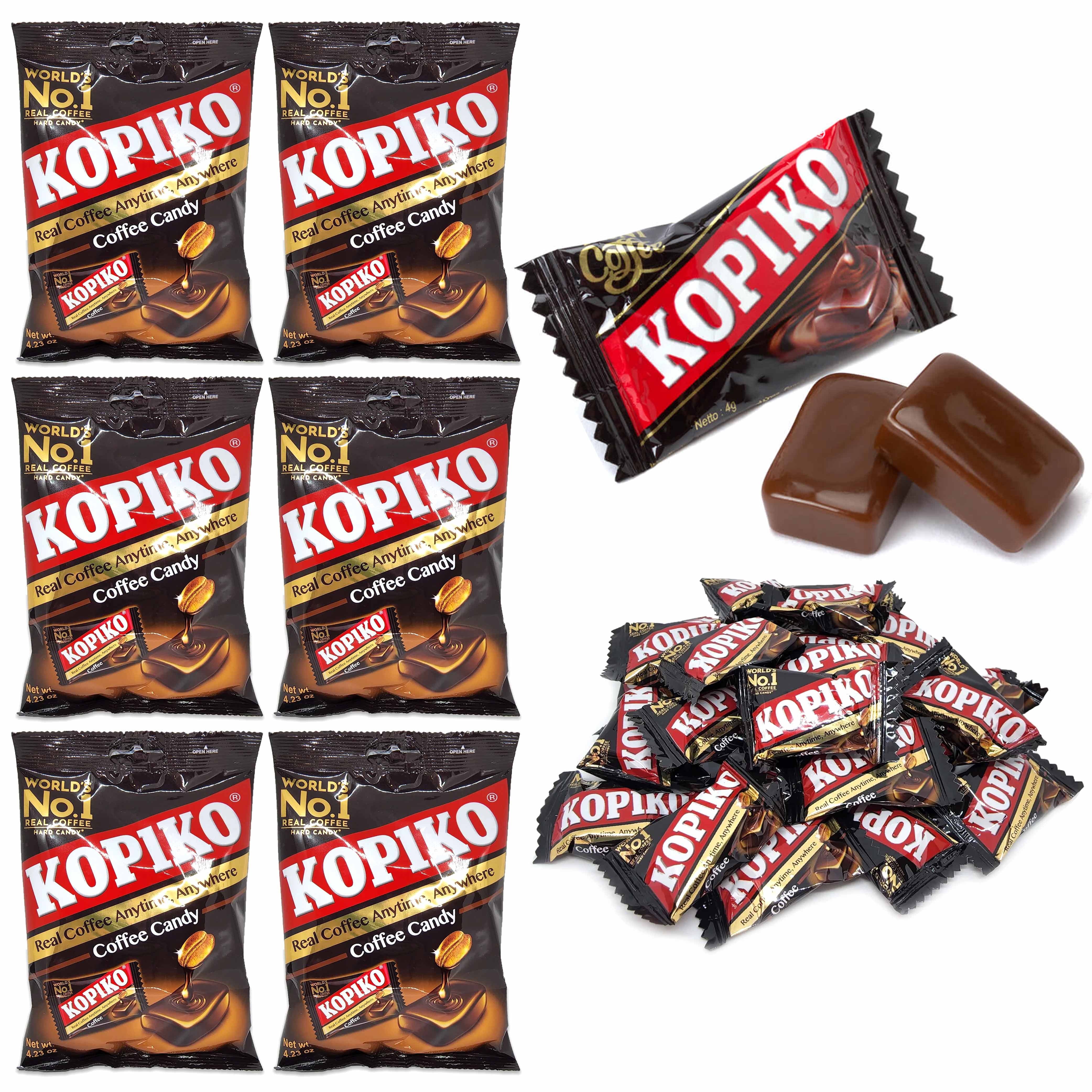 6 Bags Kopiko Real Coffee Candy Java Flavor Hard Candies Premium Rich ...