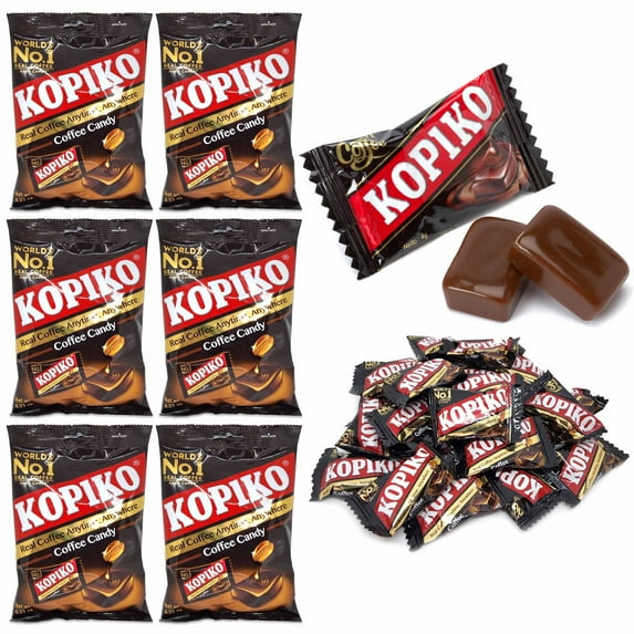 6 Bags Kopiko Real Coffee Candy Java Flavor Hard Candies Premium Rich ...