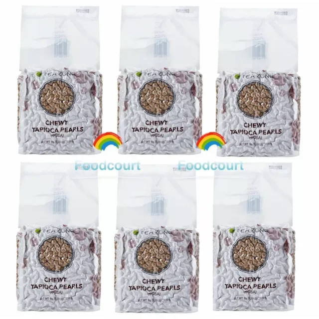 6 Bags Tea Zone Tapioca Pearl Chewy Black Boba (6 Bags Chewy Black Boba ...