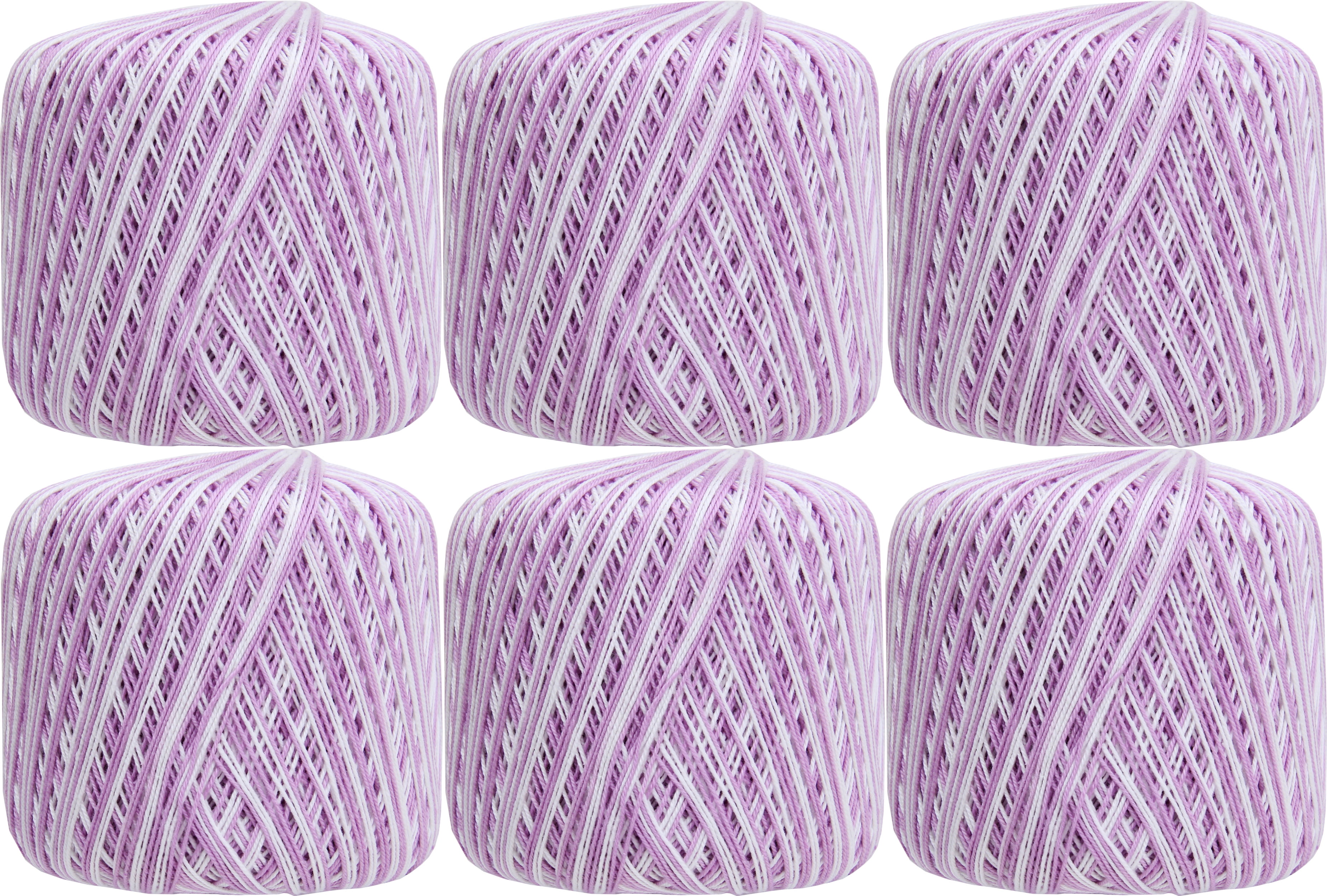 6 Ball Pack Threadart 100% Pure Cotton Multicolor Crochet Thread - Size ...