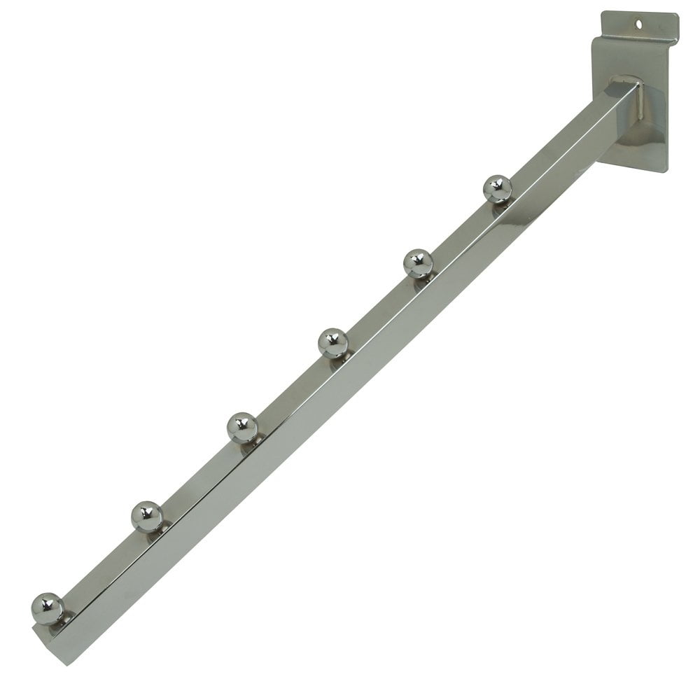 6 Ball Slatwall Waterfall Brackets - Chrome - Pack of 5 - Walmart.com