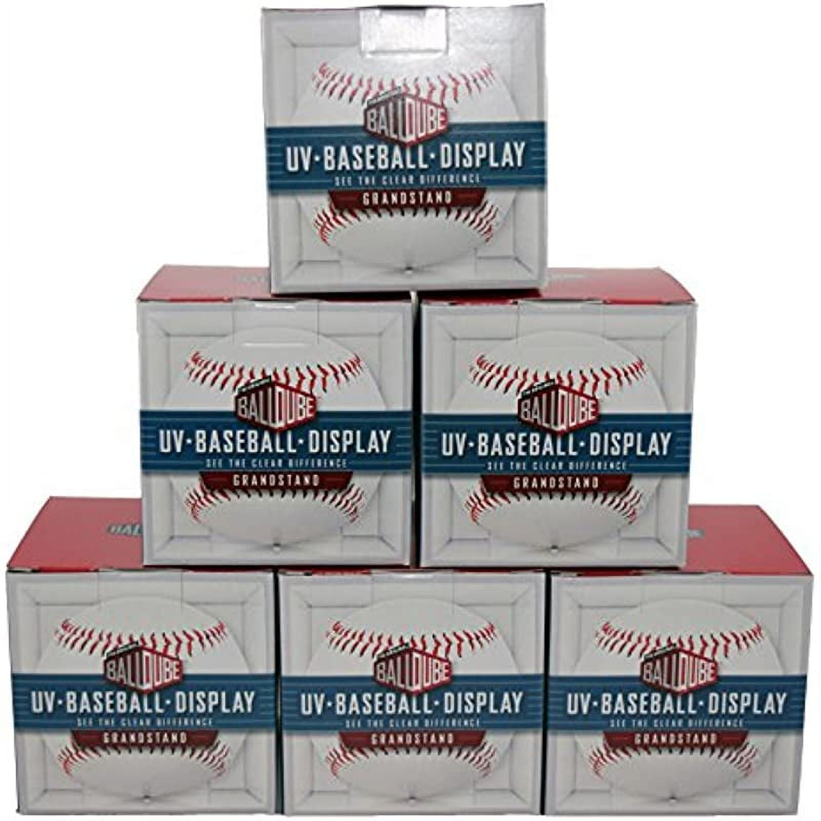 6 BallQube Square Baseball Display Holder w/Stand UV Protection New Lot ...