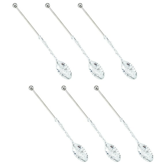 6 Beaded Coffee Scoops Rustproof Alloy Utensils Creative DIY Kitchen ...