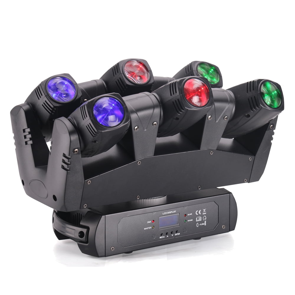 6 Beams Stage Lights with RGBW LED, DMX Control, 540° Horizontal and ...