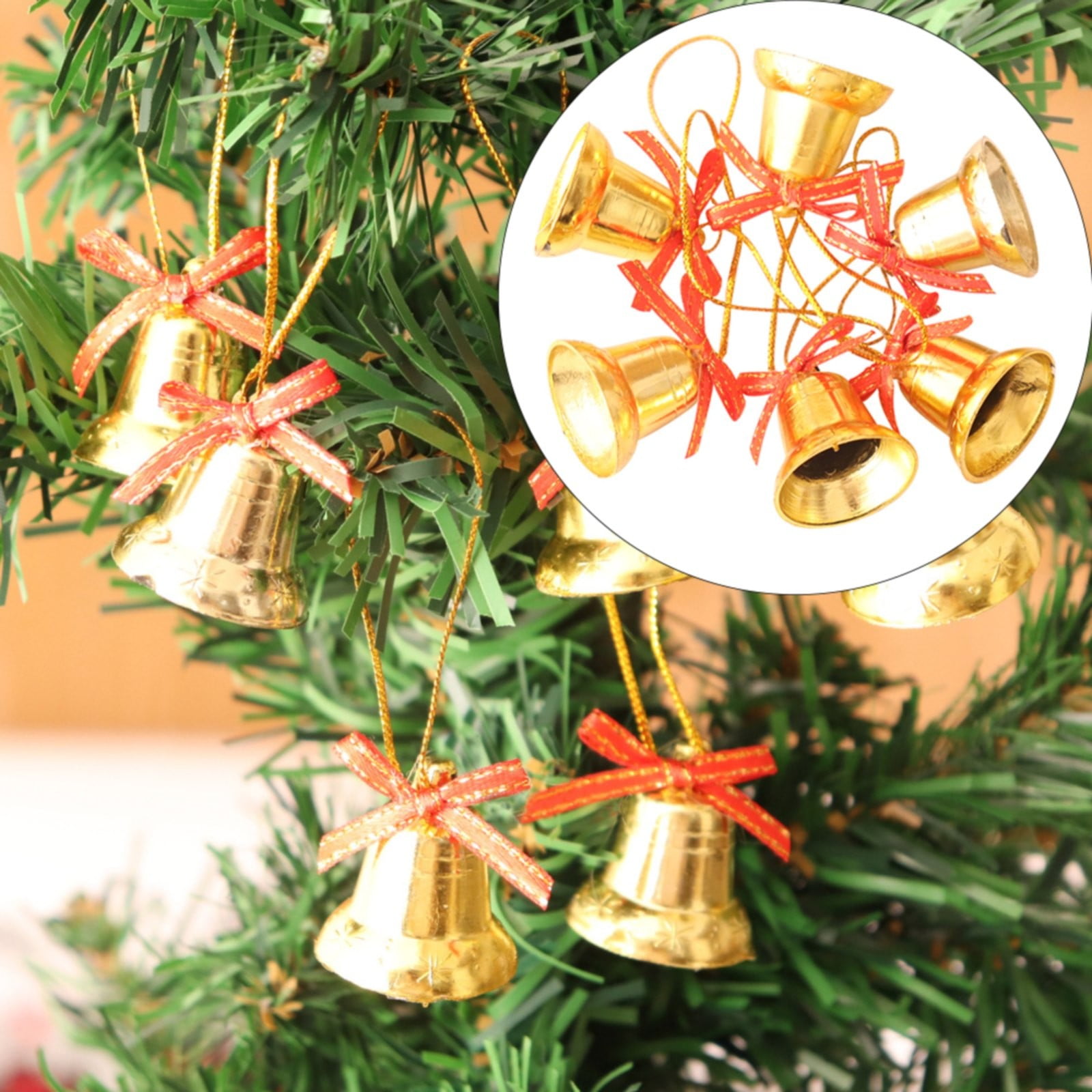 6*Bell, Hangsmart Christmas Tree Decoration Bow Bell Pendant Once for ...