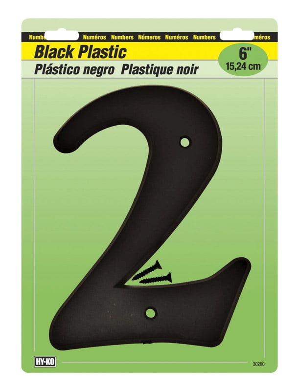 6" Black Plastic Number 2 Screws Included For Installation - Walmart ...