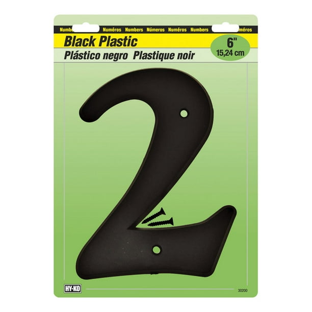 6" Black Plastic Number 2 Screws Included For Installation - Walmart ...