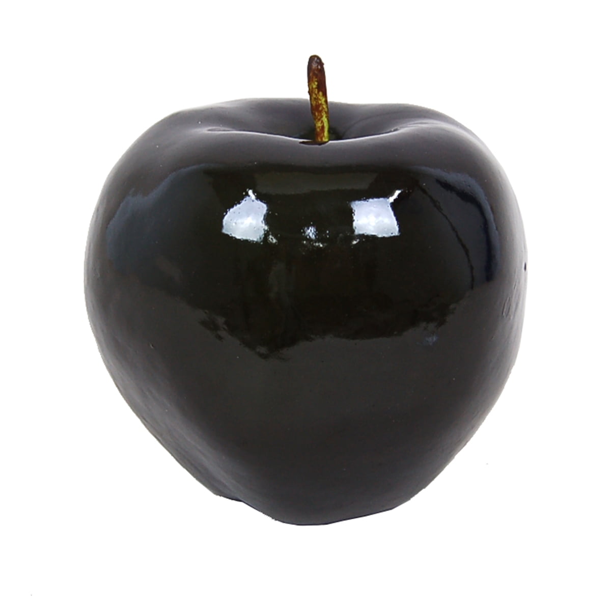 6" Black Shiny Large Centerpiece Artificial Apple - Walmart.com