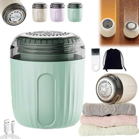 6-Blade Electric Fabric Shaver with Digital Display, Sweater Pill ...