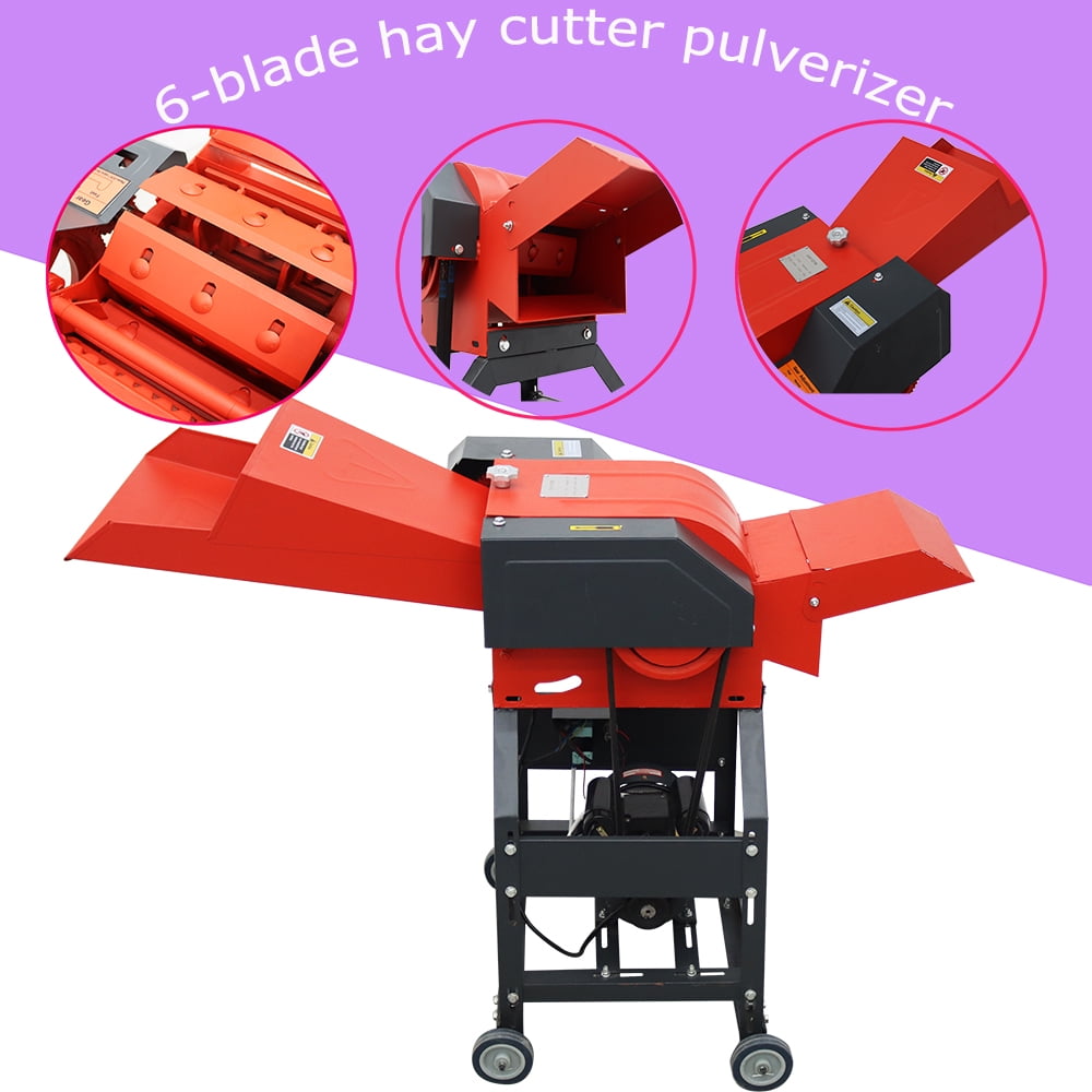 6-Blade Hay Cutter Pulverizer Machine Open Voltage Indicator 500-1000KG ...