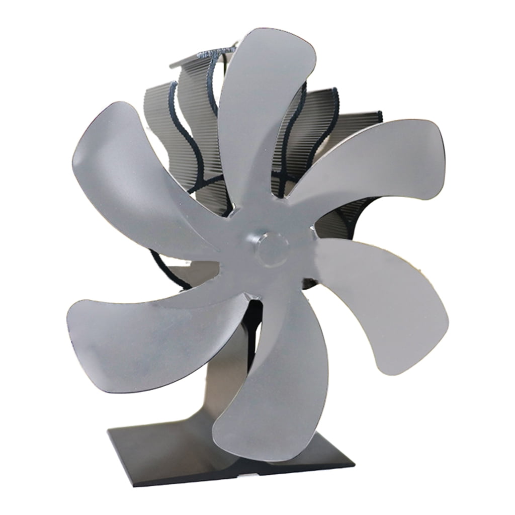 6-Blade Heat Powered Stove Fan for Wood Friendly Larger Air Flow Home ...