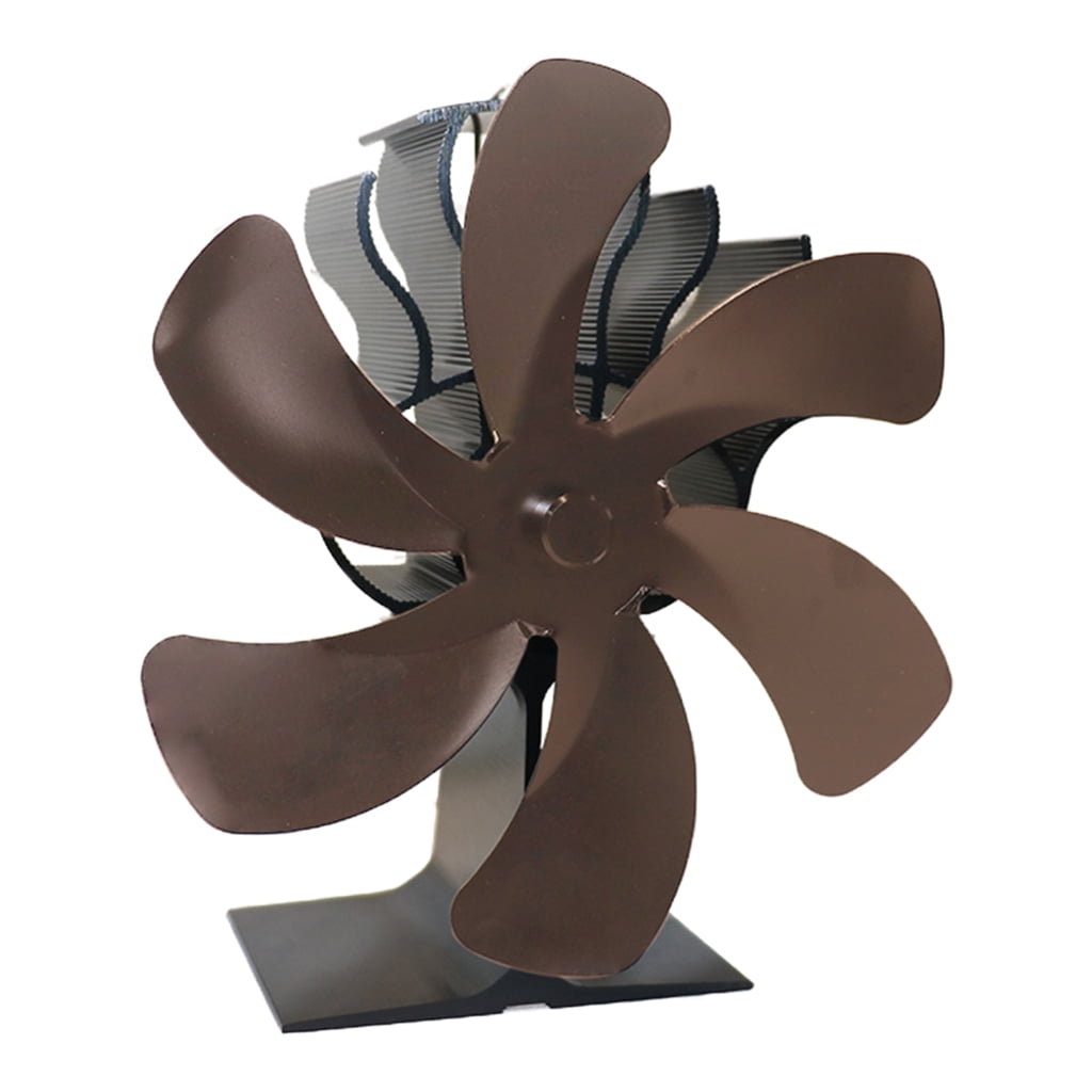 6-Blade Heat Powered Stove Fan for Wood Friendly Larger Air Flow Home ...