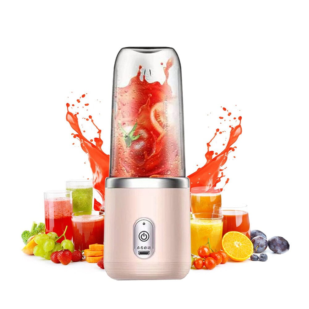6 Blade Portable Blender Mini Electric Juicer Cup For Travel 400Ml ...