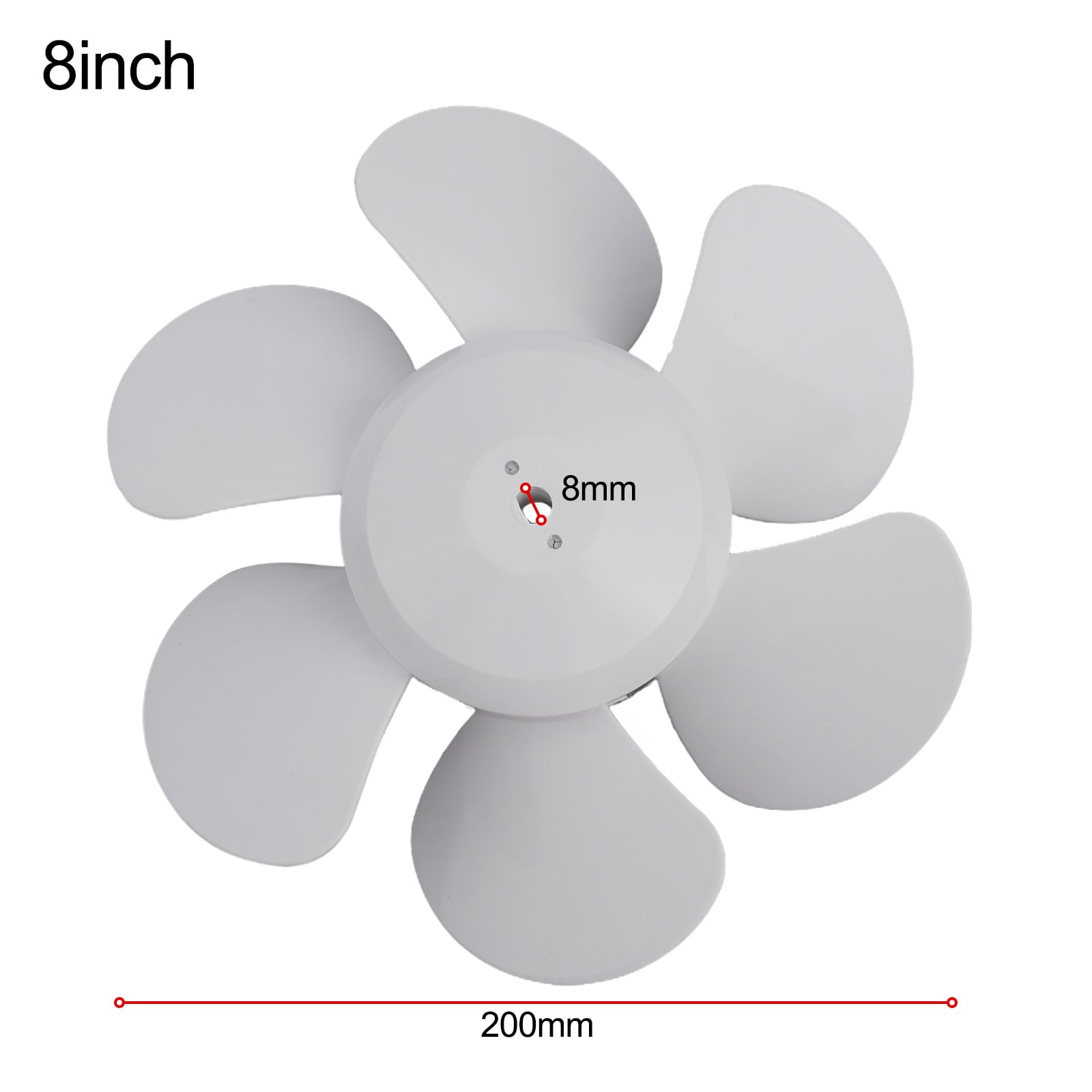 6-Blade Ventilation Fan Blades for Roof Ventilation Hoods, 4 Sizes ...