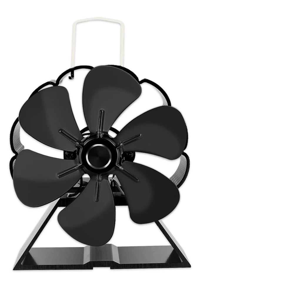 6 Blades Fireplace Fan Heat Powered Stove Fan Wood Log Burner Eco Quiet ...