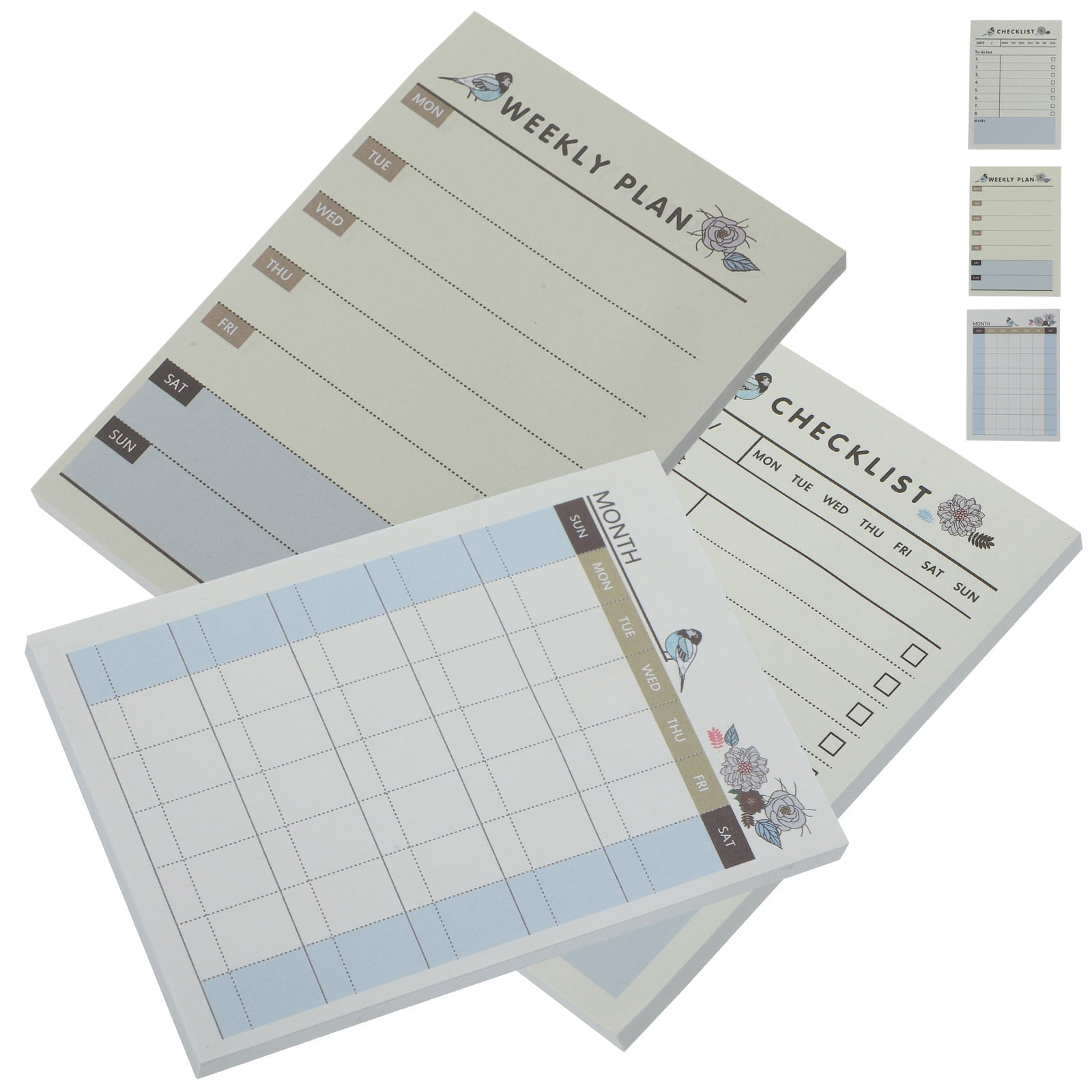 Eease 6 Books Portable Planner Notepad To Do List Planner Notepad Daily ...