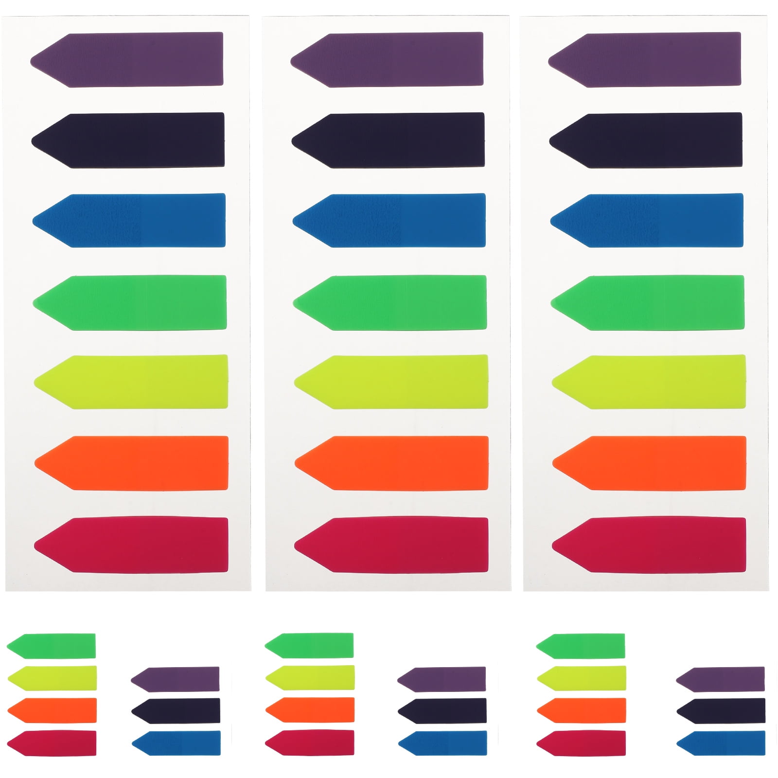 6 Books Transparent Arrow Label Sticky Page Marker Stickers Paper Mat ...