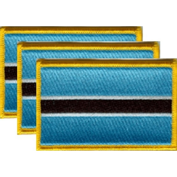 6 Botswana Flag Patches, Embroidered Iron On or Sew On, Measures 3.50" x 2.25" - Walmart.com