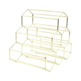 6 Bottle Metal Wine Rack Geometric Wrought Iron Freestanding Kitchen ...