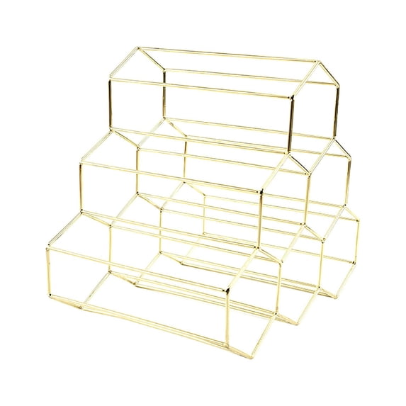 6 Bottle Metal Wine Rack Geometric Wrought Iron Freestanding Kitchen ...