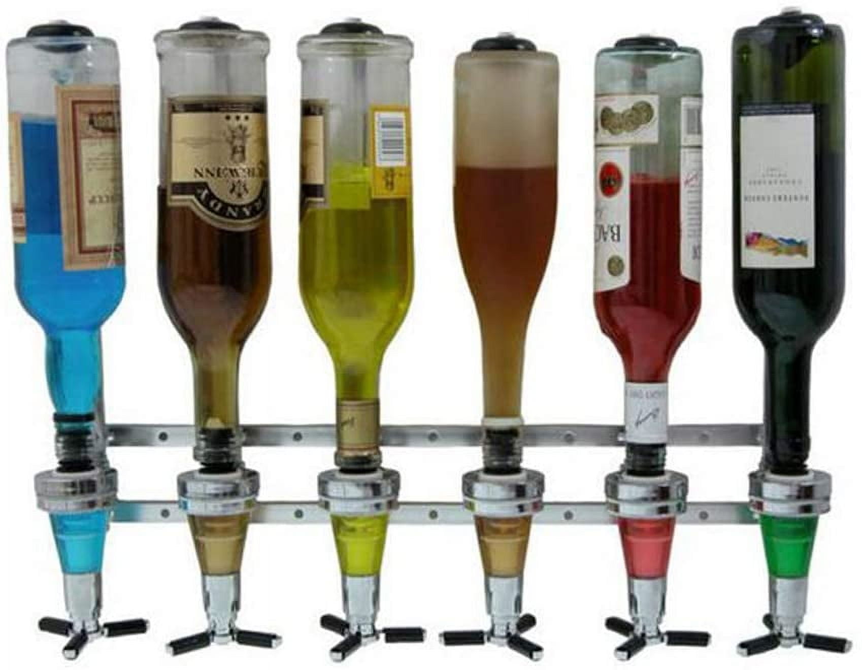 6 Bottle Wall Mounted Liquor Dispenser, Wall Mount Dispenser, Alcohol ...