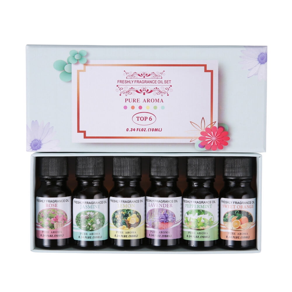 6 Bottles/Set 10ml Essential Oil Natural Plant Pure Aroma Fragrance Oil ...