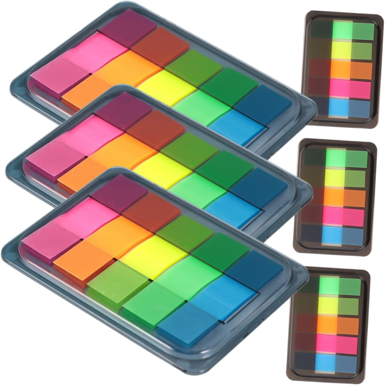 6 Boxes Fluorescent Sticky Notes Clear Stickers Pro Gaff Tape Home ...