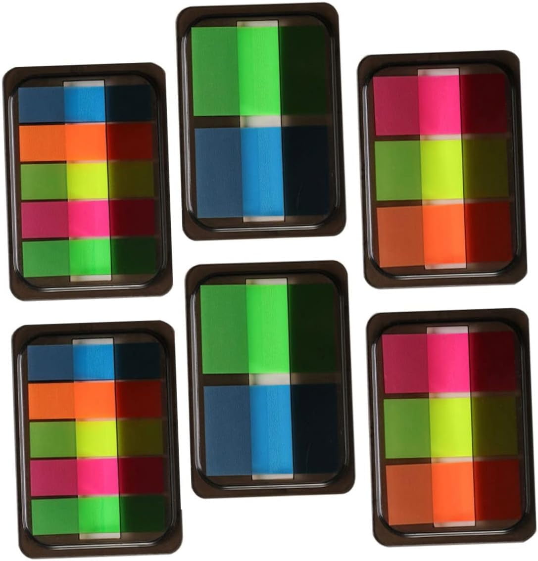 6 Boxes Fluorescent Sticky Notes Removable Labels Sticker Labels Neon ...