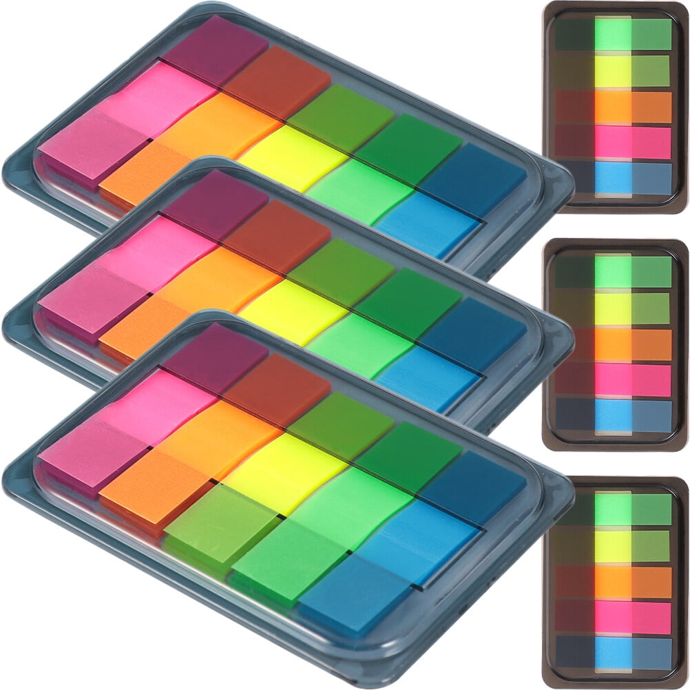 6 Boxes Fluorescent Sticky Notes Stickers Sentence Markers Colors Tabs ...