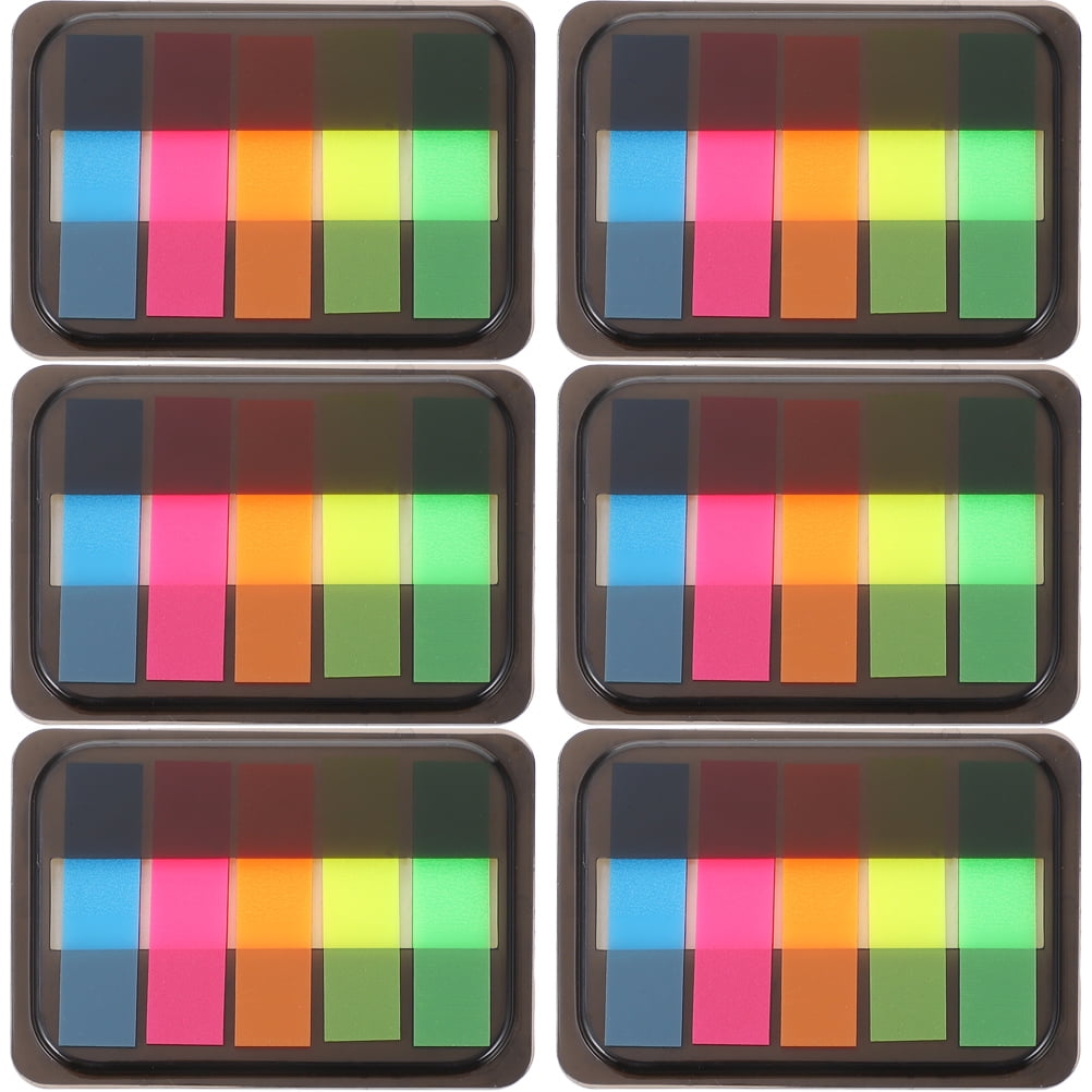 6 Boxes of Page Markers Tabs Colored Classify Page Tabs Page Markers ...