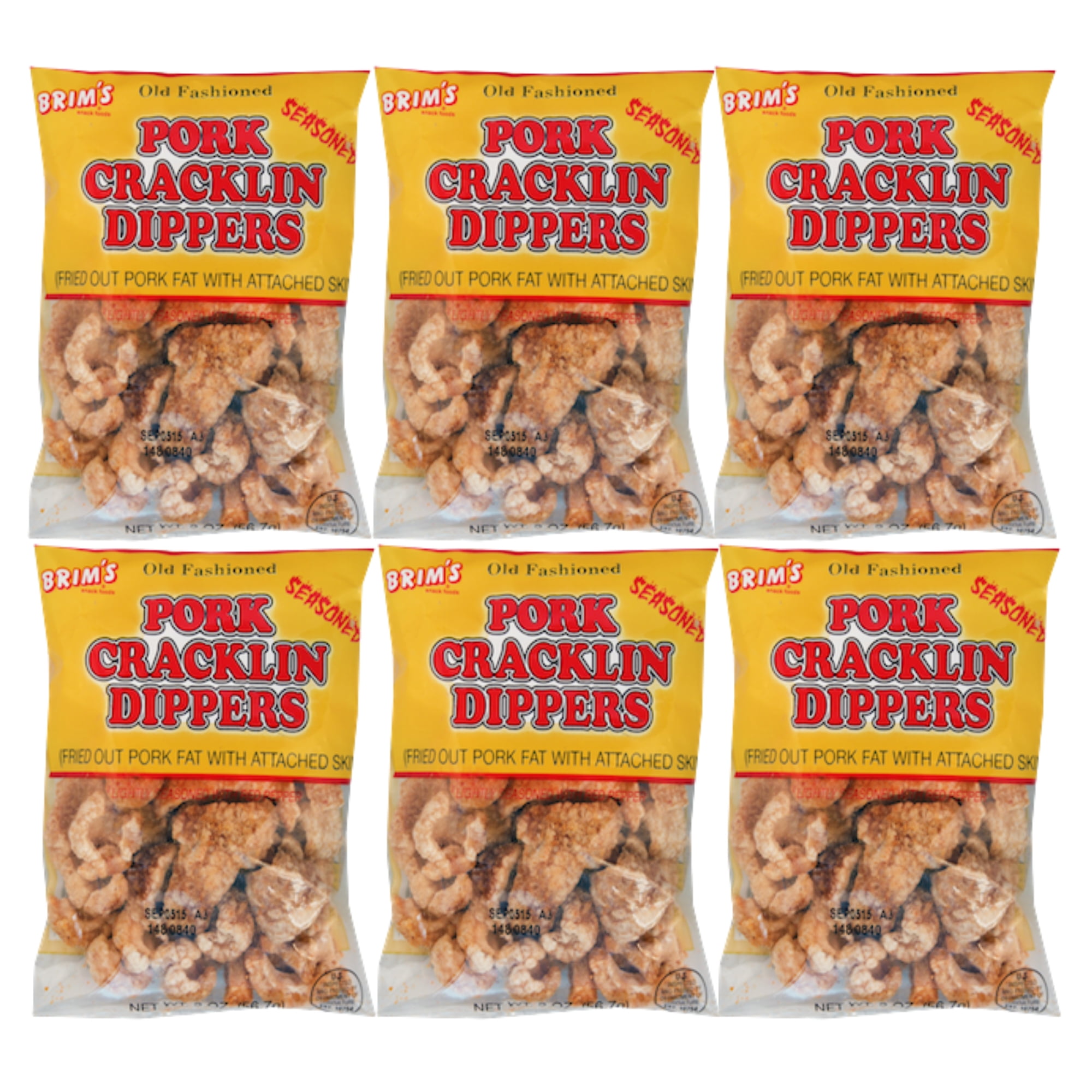 (6) Brim Delicious Pork Cracklin Dippers with Red Pepper Seasoning for ...