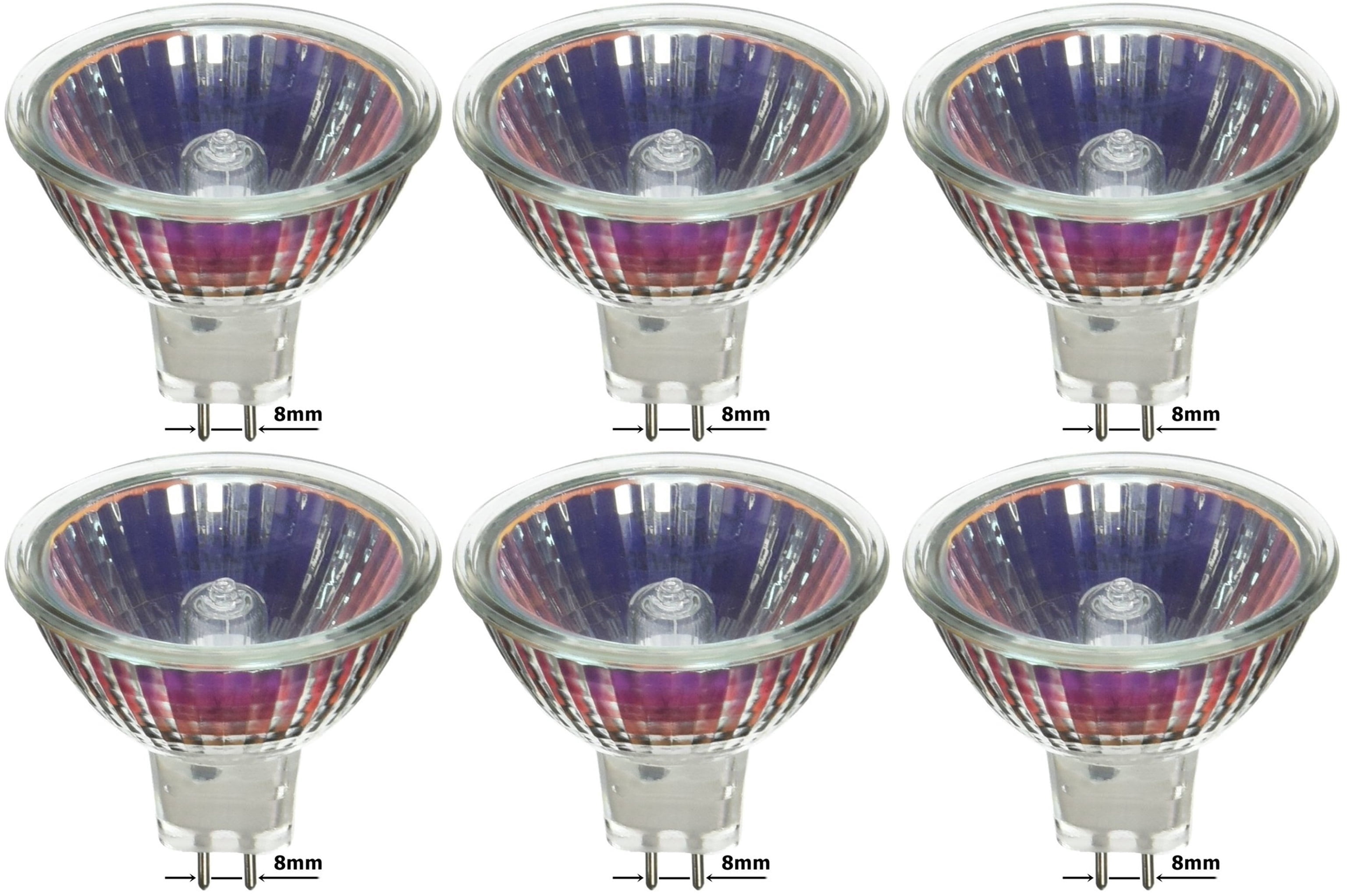 (6)-Bulbs G8 JCDR 120V 50W BI-PIN Clear EXN 120 Volt 50 Watt GU8 Anyray ...