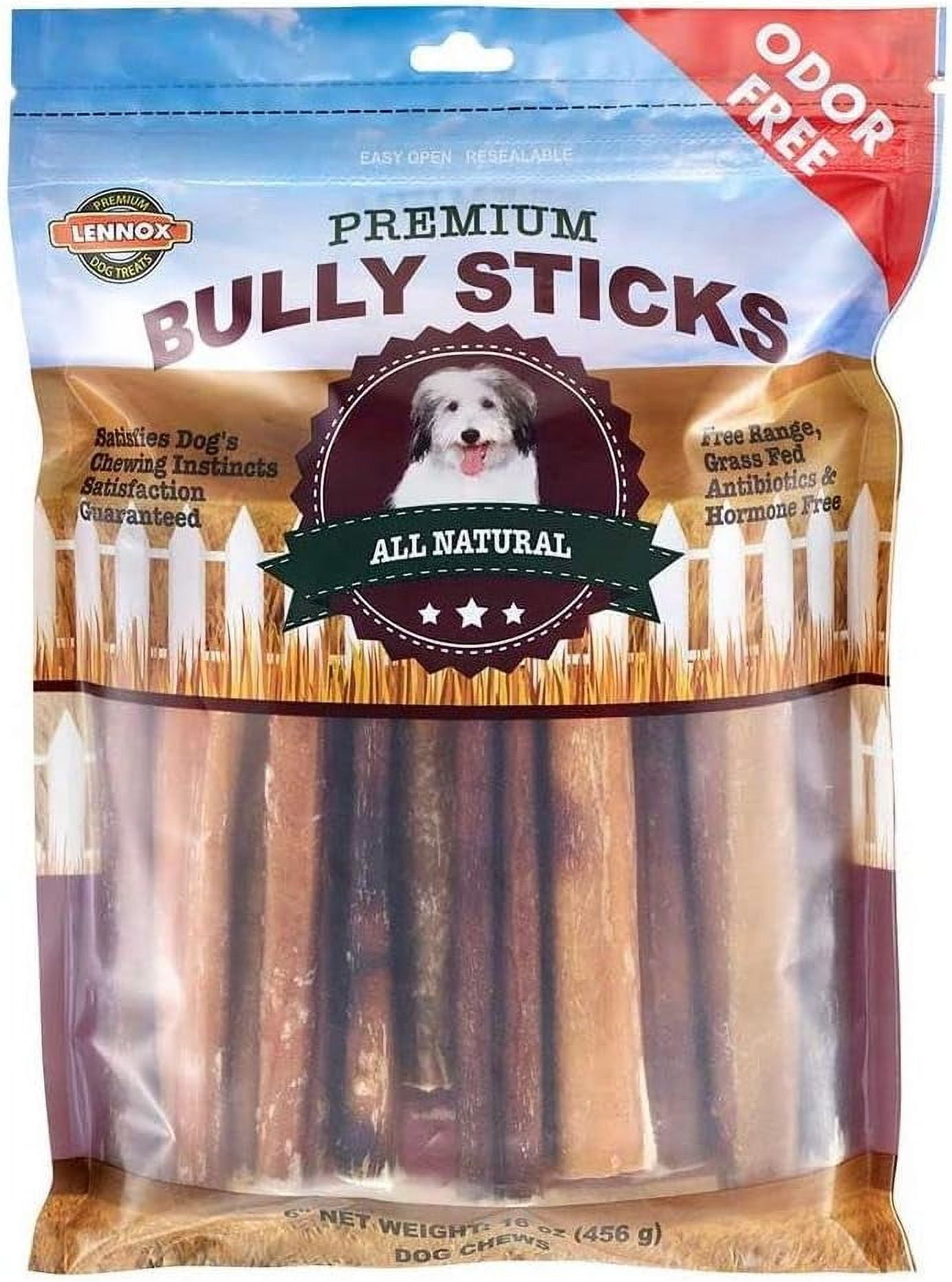 6" Bully Sticks for Small & Medium Dogs | Long Lasting, Odorless ...