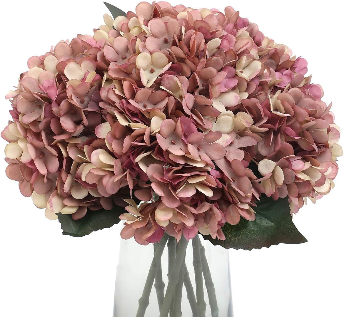 6 Bunches of Artificial Flowers Artificial Silk Hydrangea Bouquet ...