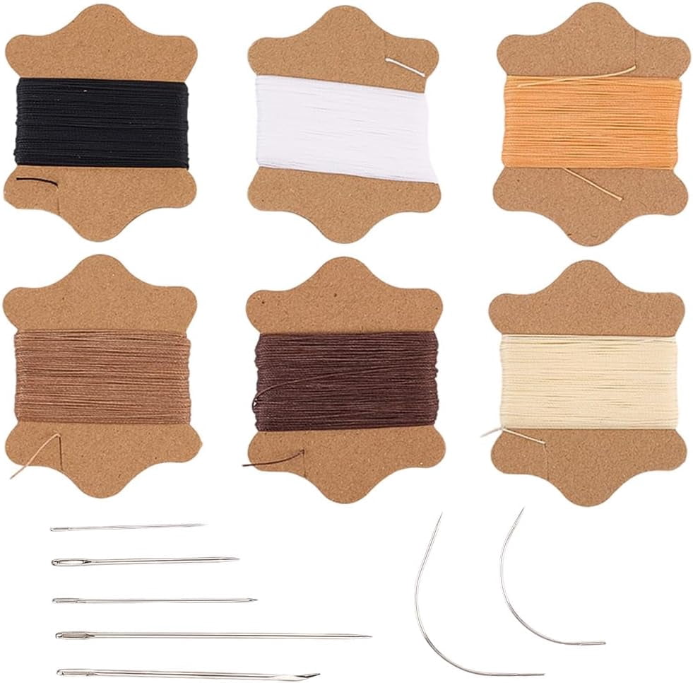 6 Bundles 6 Colors 131.22 Yards Waxed Cotton Cord Kit Wax Beading ...