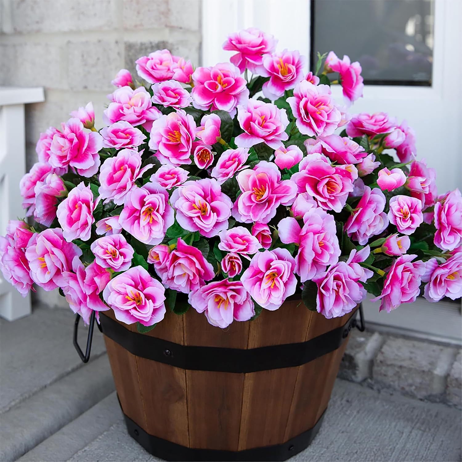 6 Bundles Artificial Fake Flowers Plants for Outdoor Outside Spring ...