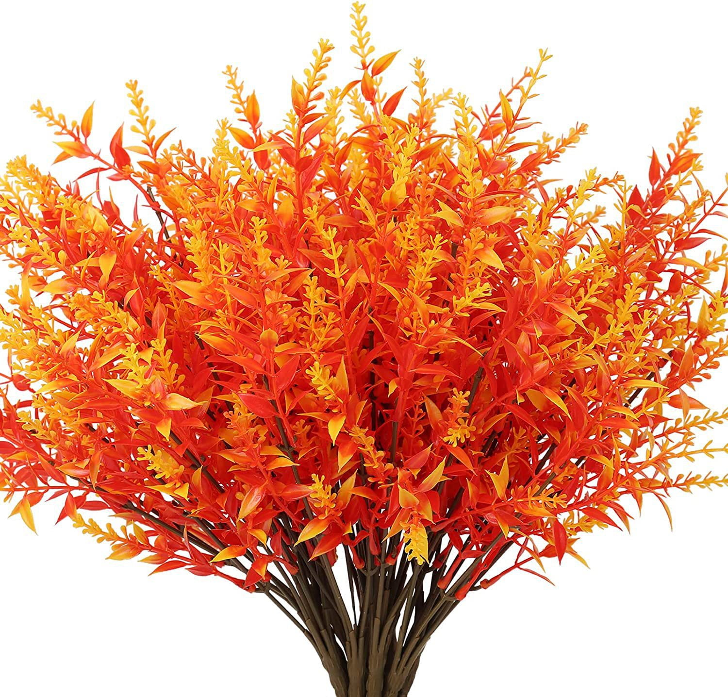 6 Bundles Artificial Fall Flowers, Outdoor Flowers Shrubs for Autumn ...