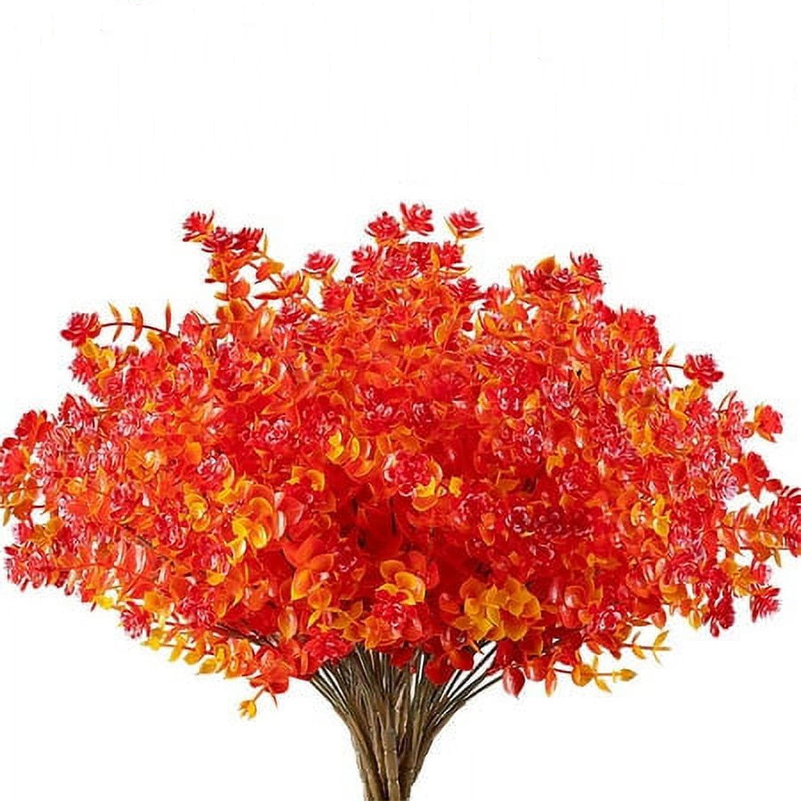 6 Bundles Artificial Flowers Outdoor Uv Resistant To Withstand Sunlight ...