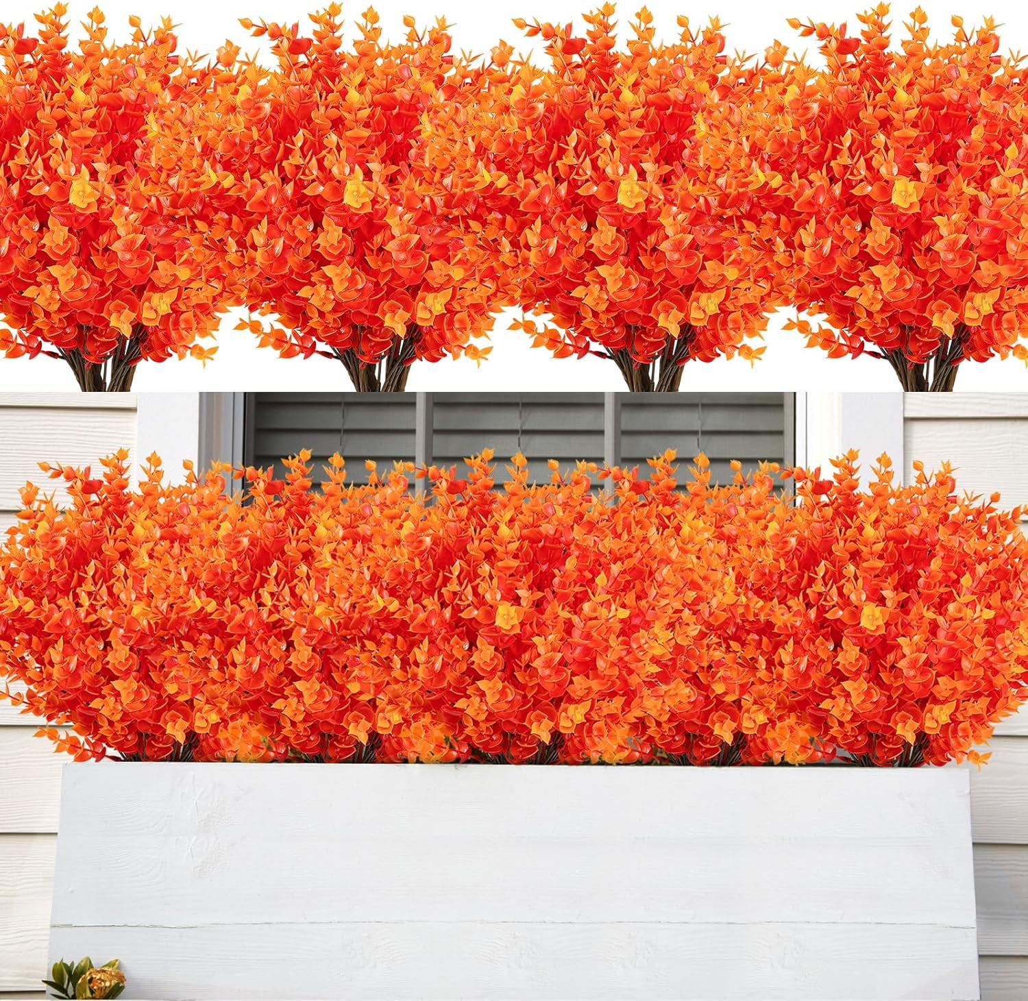 6 Bundles Artificial Flowers for Spring Decoration, Outdoor UV ...