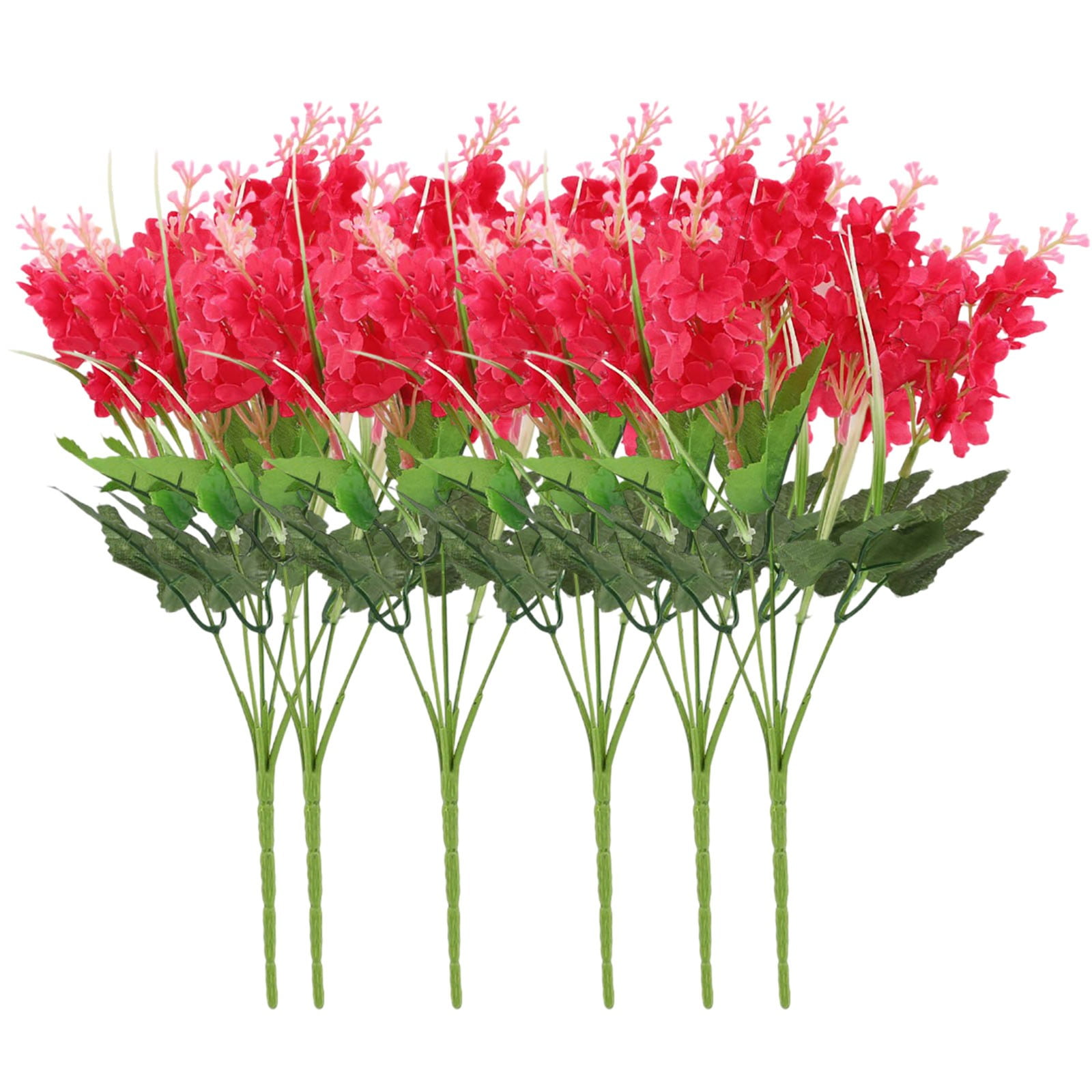 6 Bundles Artificial Hyacinth Flowers 13.78 Inch, Realistic Silk Fake Wisteria Plants for ...