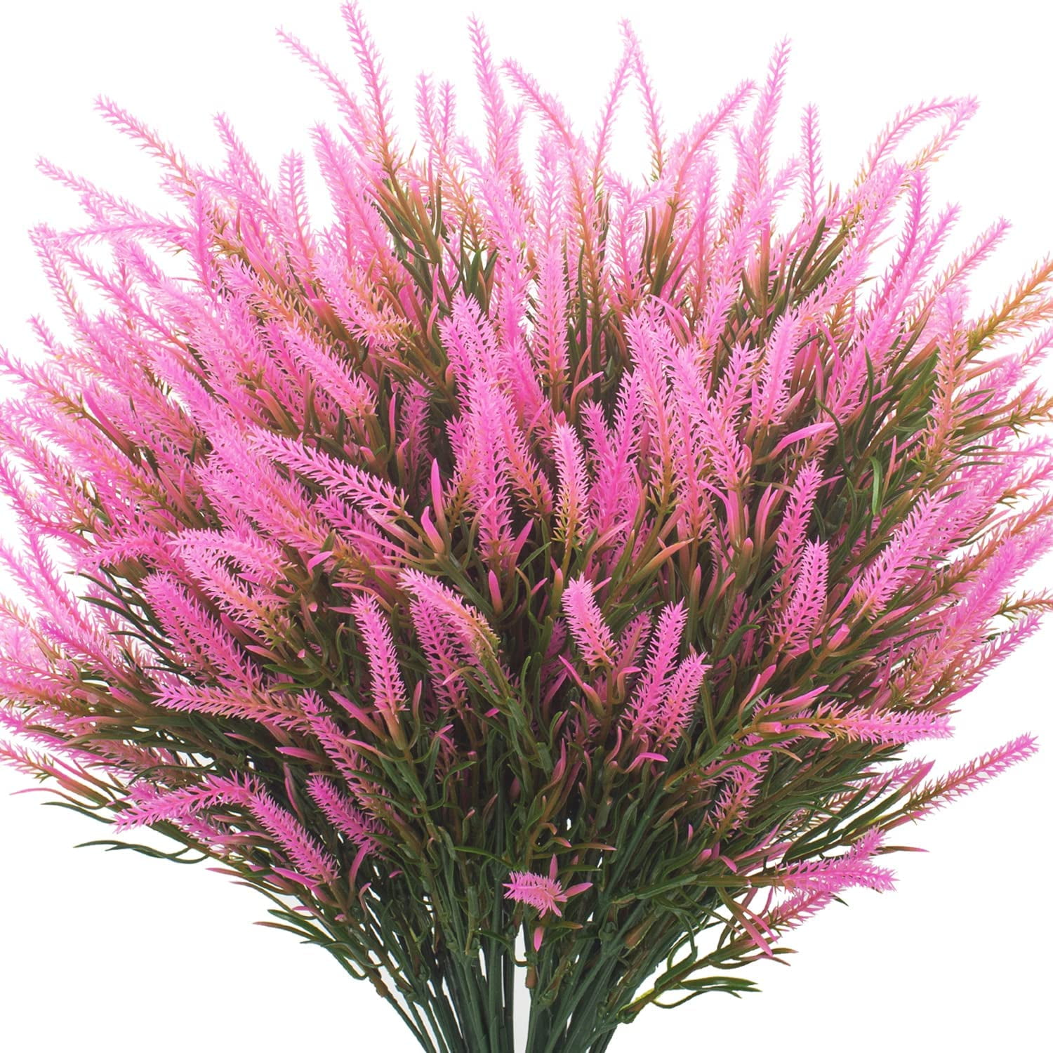 6 Bundles Artificial Lavender Flowers Outdoor UV Resistant Fake Flowers ...