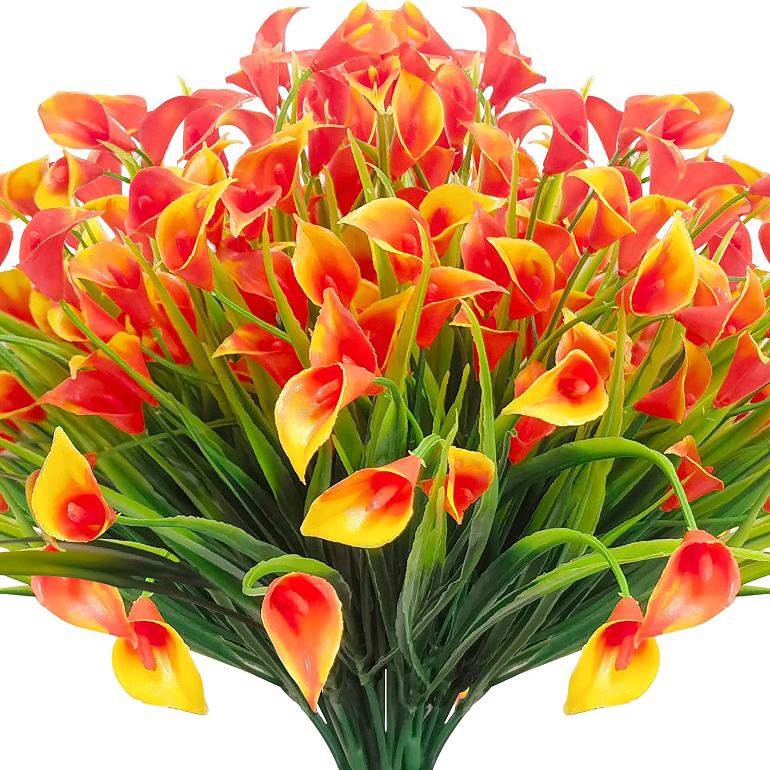 6 Bundles Calla Lily Artificial Flowers Outdoor Decorations, Fake ...