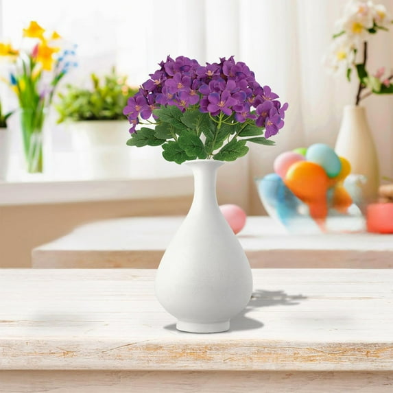 6 Bundles Fake Flowers, Mini Artificial Faux Flowers Indoor with ...