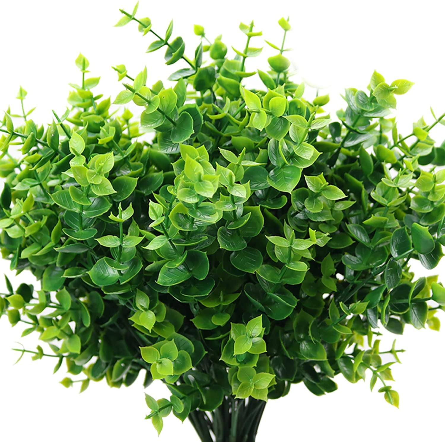 6 Bundles Outdoor Faux Plants UV Resistant Faux Bushes Plastic ...