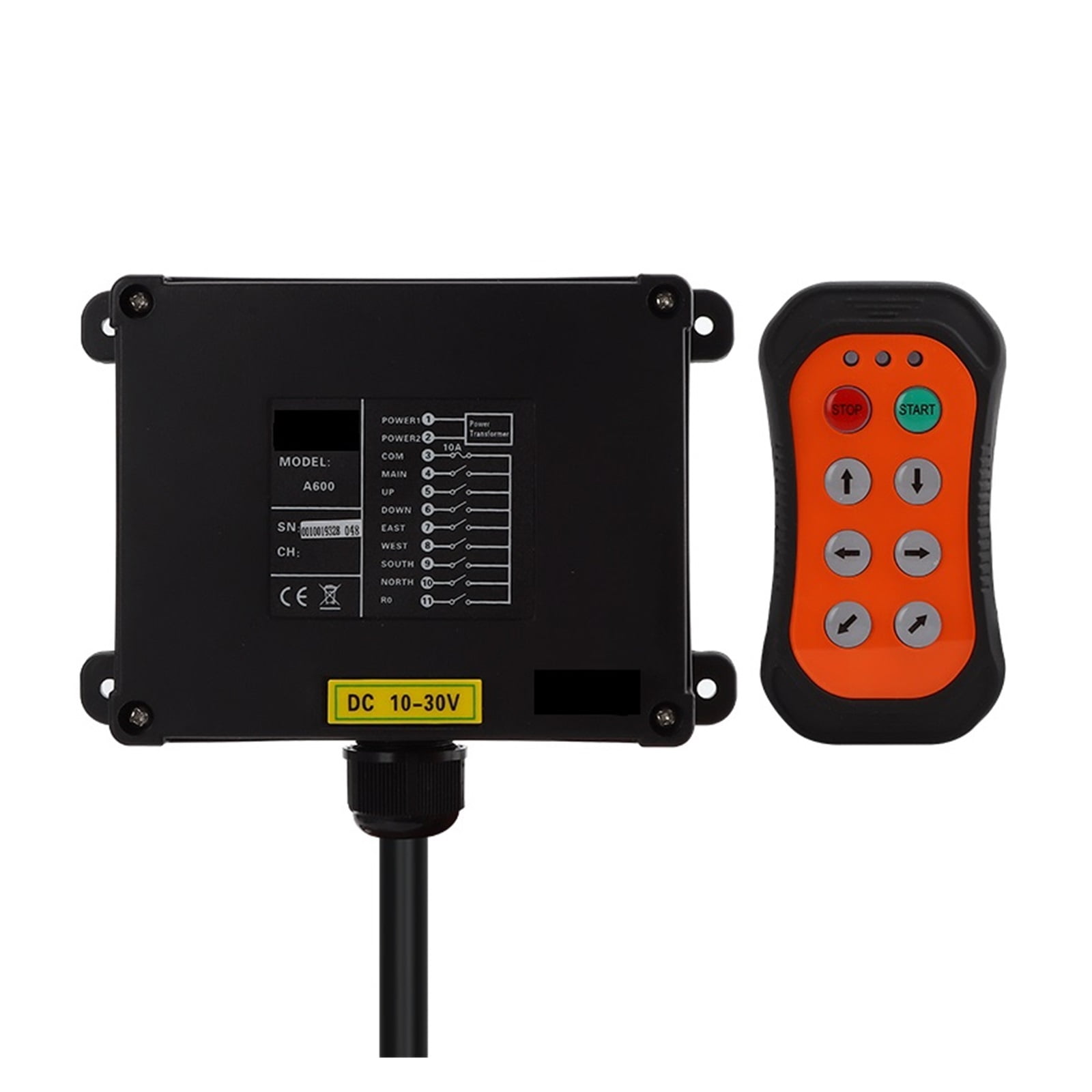 6 Buttons Single Speed Industrial Wireless Radio Crane Remote Control ...